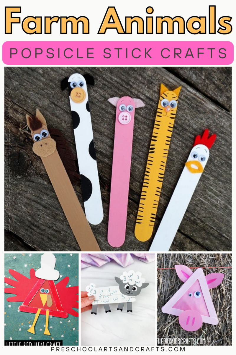 Fun and Easy Popsicle Stick Farm Animals Crafts for Preschoolers